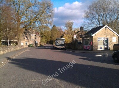 Photo 6x4 Nether End, Baslow A Hullys bus awaits near the car park at ...