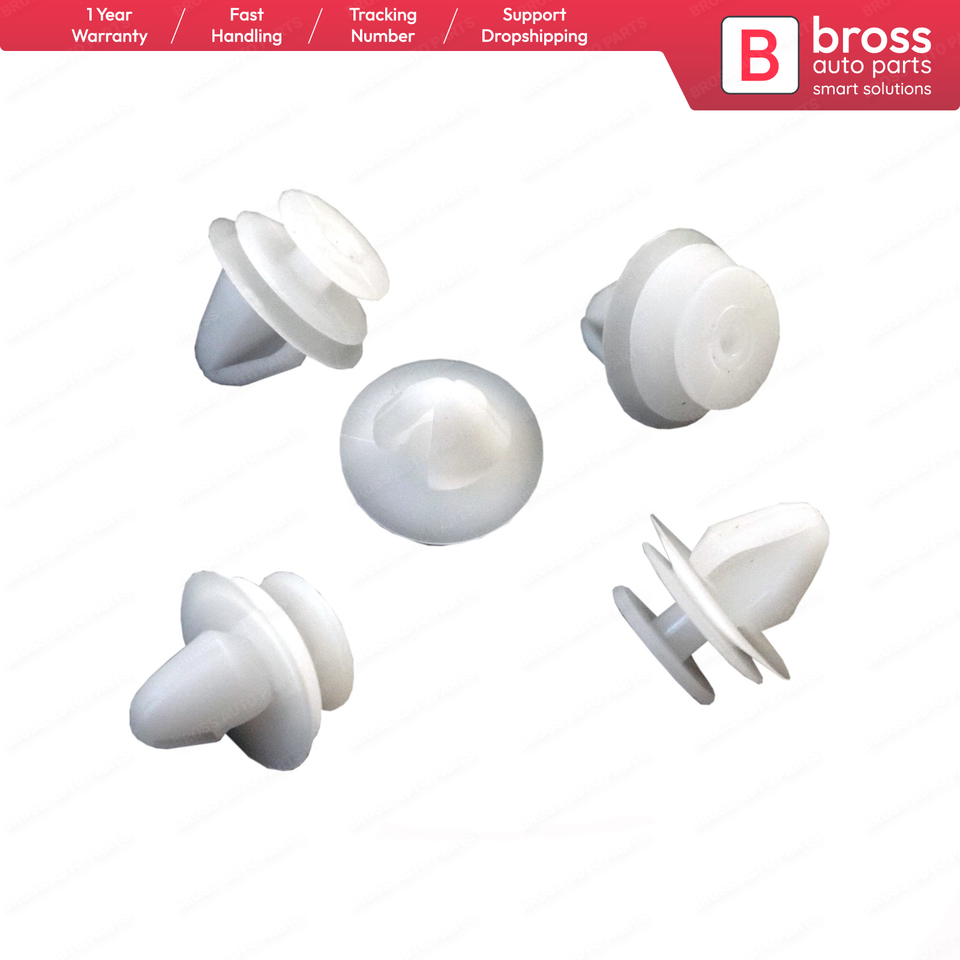 10X Floor Covering Clips WHITE COLOR for Renault: 7703077469, Peugeot ...