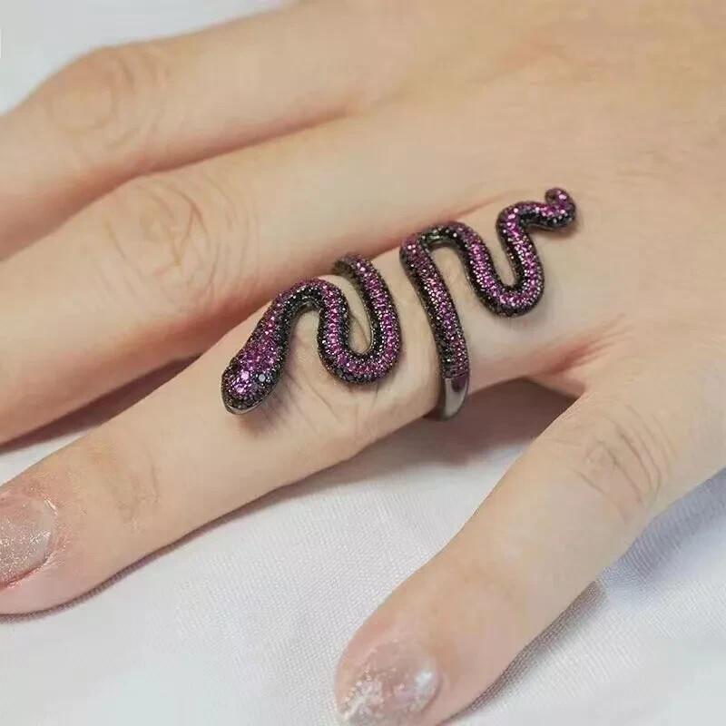 Taylor Swift Black Snake Ring Reputation Album Adjustable Multicolor ...