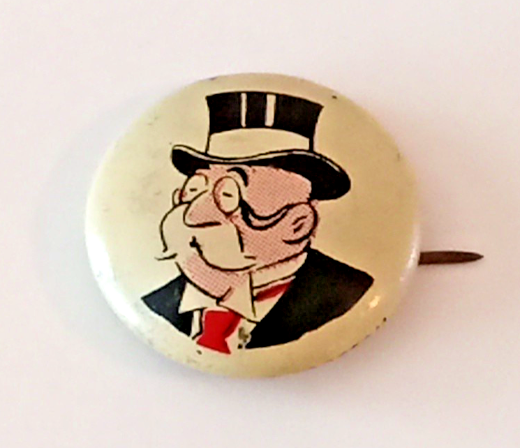 Lot of 6 1940's Kellogg's PEP Pinback Button MALE Cartoon Comic Strip ...