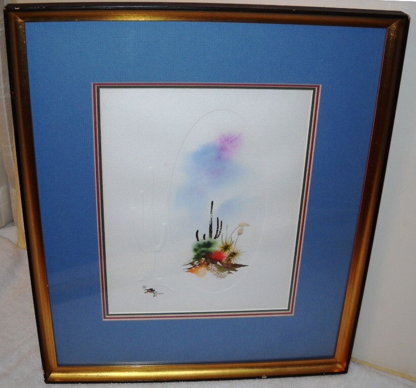 SCARCE ORIGINAL 1983 Watercolor Painting Signed by CLYDE DENKER Prof ...