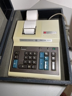 Rare Vintage Hermes Precisa 1000 Manual Adding Machine with case ...