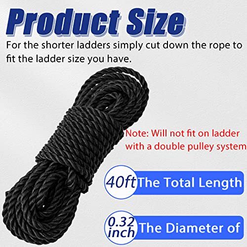 AC30-2 Extension Ladder Rope Replacement Compatible with Werner 1 Pack ...