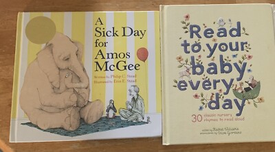 2 books used A Sick Day for Amos Mcgee. and READ TO YOUR BABY EVERYDAY ...