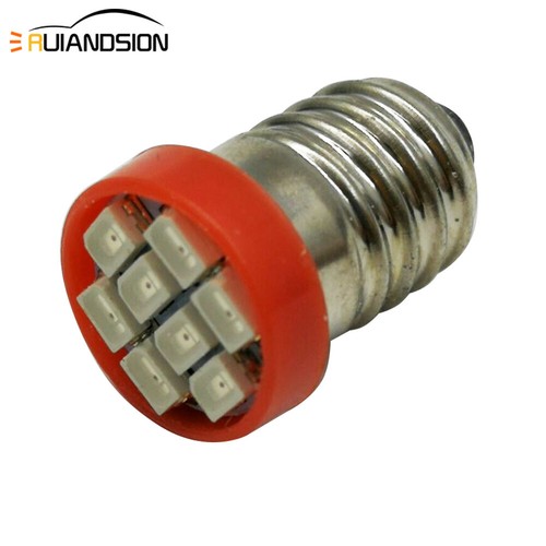 Ruiandsion 1447 E10 Screw LED Car Interior Light Bulb White Warm Red DC ...