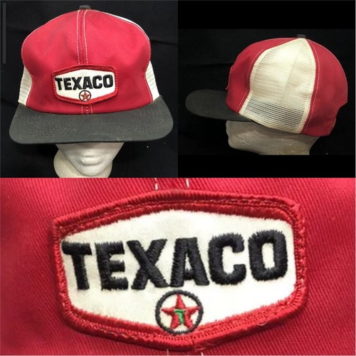 Vtg Texaco Mesh Trucker Snapback Hat Gas Station Logo Patch K Brand ...