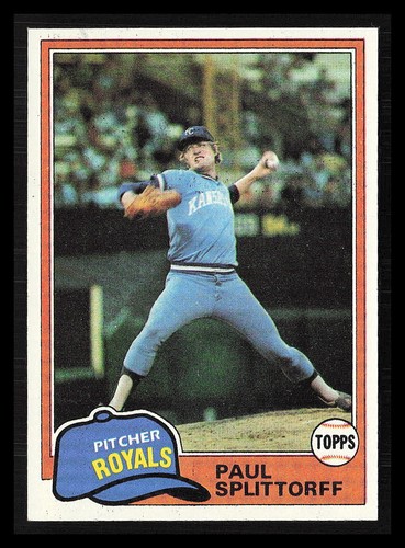 Paul Splittorff 1981 Topps #218 Kansas City Royals | eBay