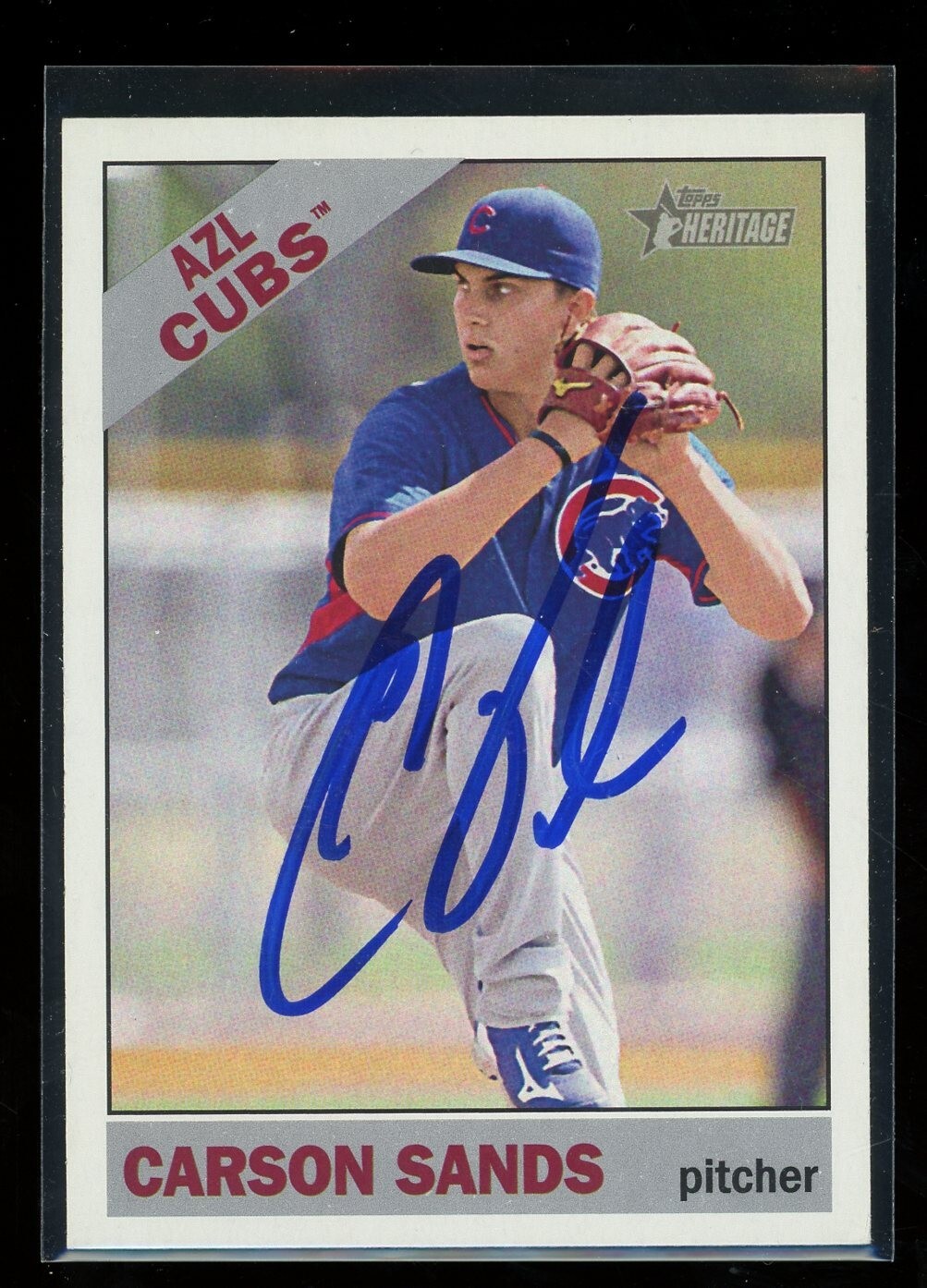 2015 Topps Heritage CARSON SANDS Signed Card autograph CUBS AUTO | eBay