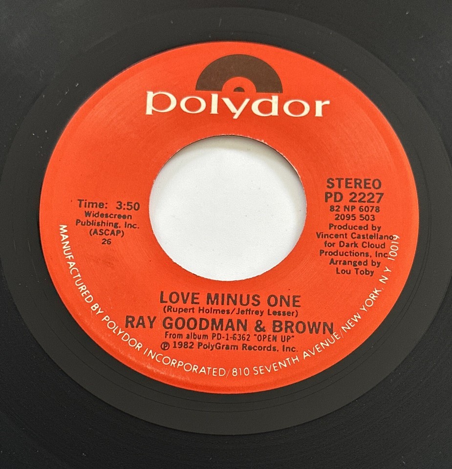 Ray Goodman & Brown - Love Minus One 7” Funk Soul Vinyl Record EX ...