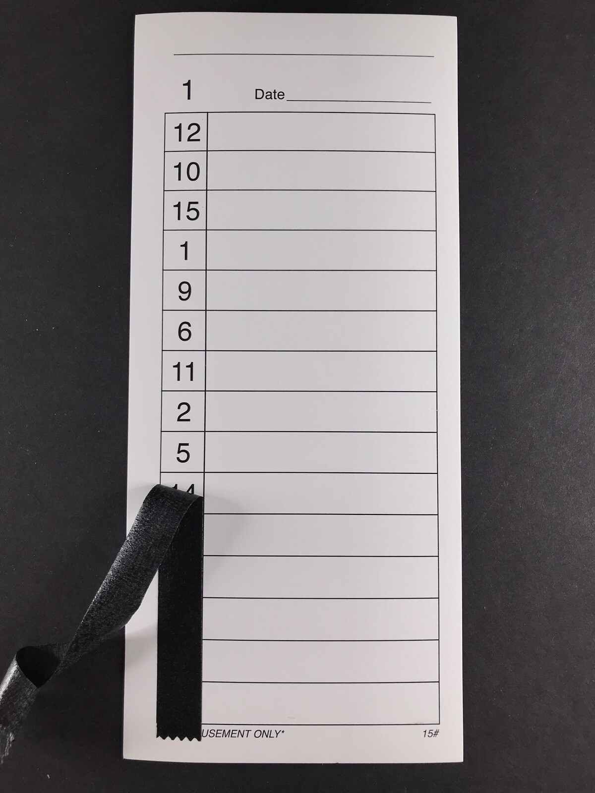 25 count 15 Line TEAR OFF Football Cards RAFFLE Rip Tickets Gambling ...