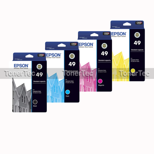 Genuine Epson #49 BK/C/M/Y STD Ink Value Pack for XP2205/XP4205 ...