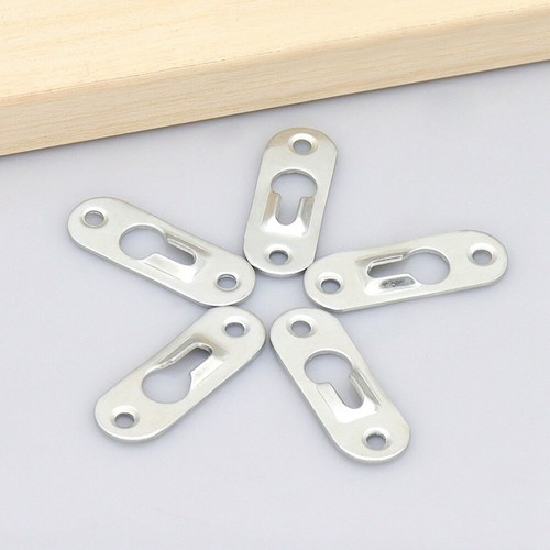 10x Keyhole Hanger Silver 44*16mm Hook Metal Picture Frame Hangers Home ...