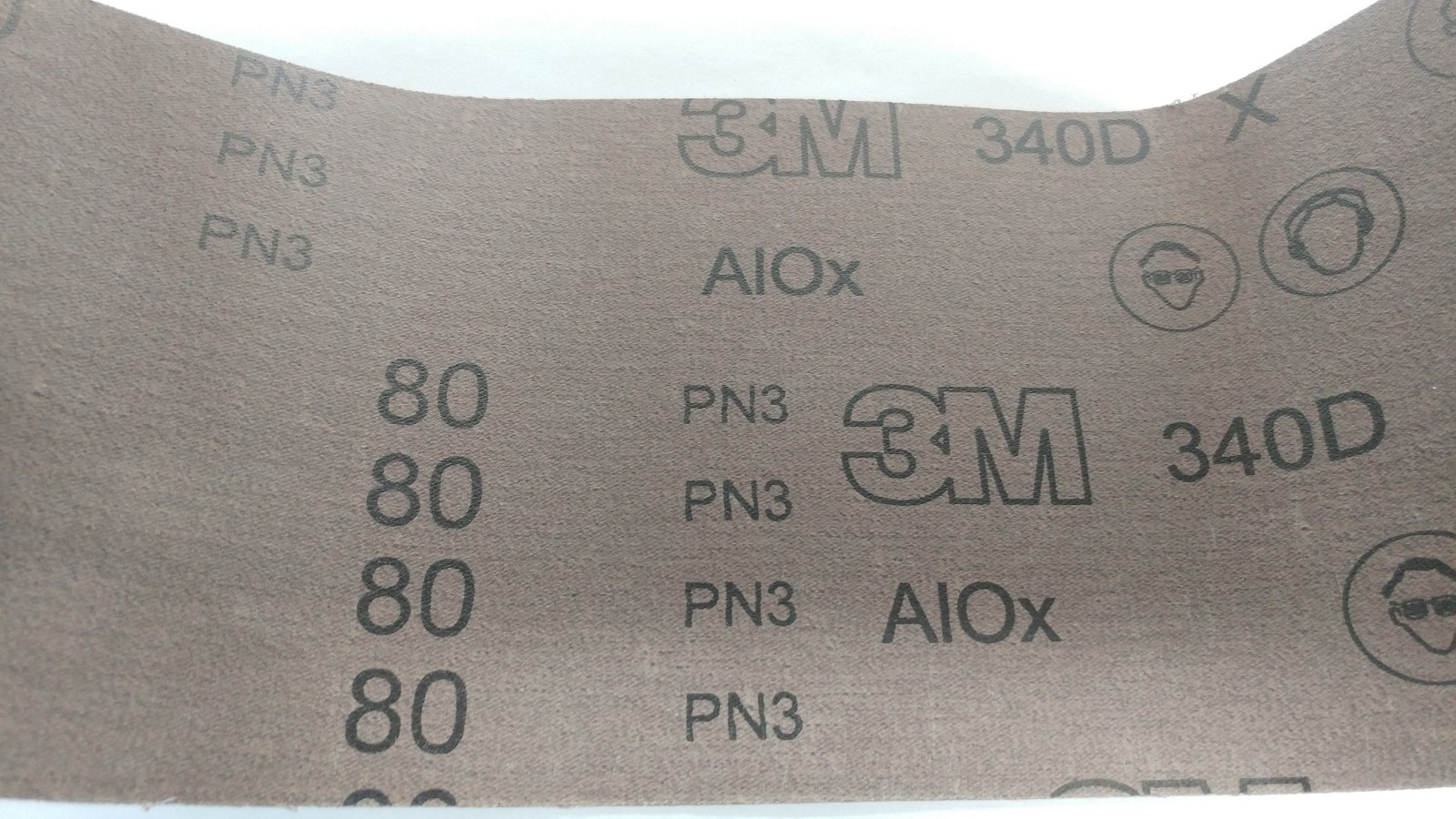 3M Coated Abrasive Sander For Belt Sander 80 Grit, 23-3/4"L X 6"W, 340D ...