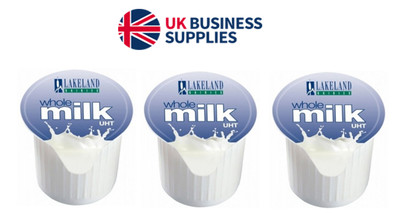 2 x 120 {240 pots} LAKELAND FULL FAT MILK 12ml PORTIONS/JIGGERS POTS ...
