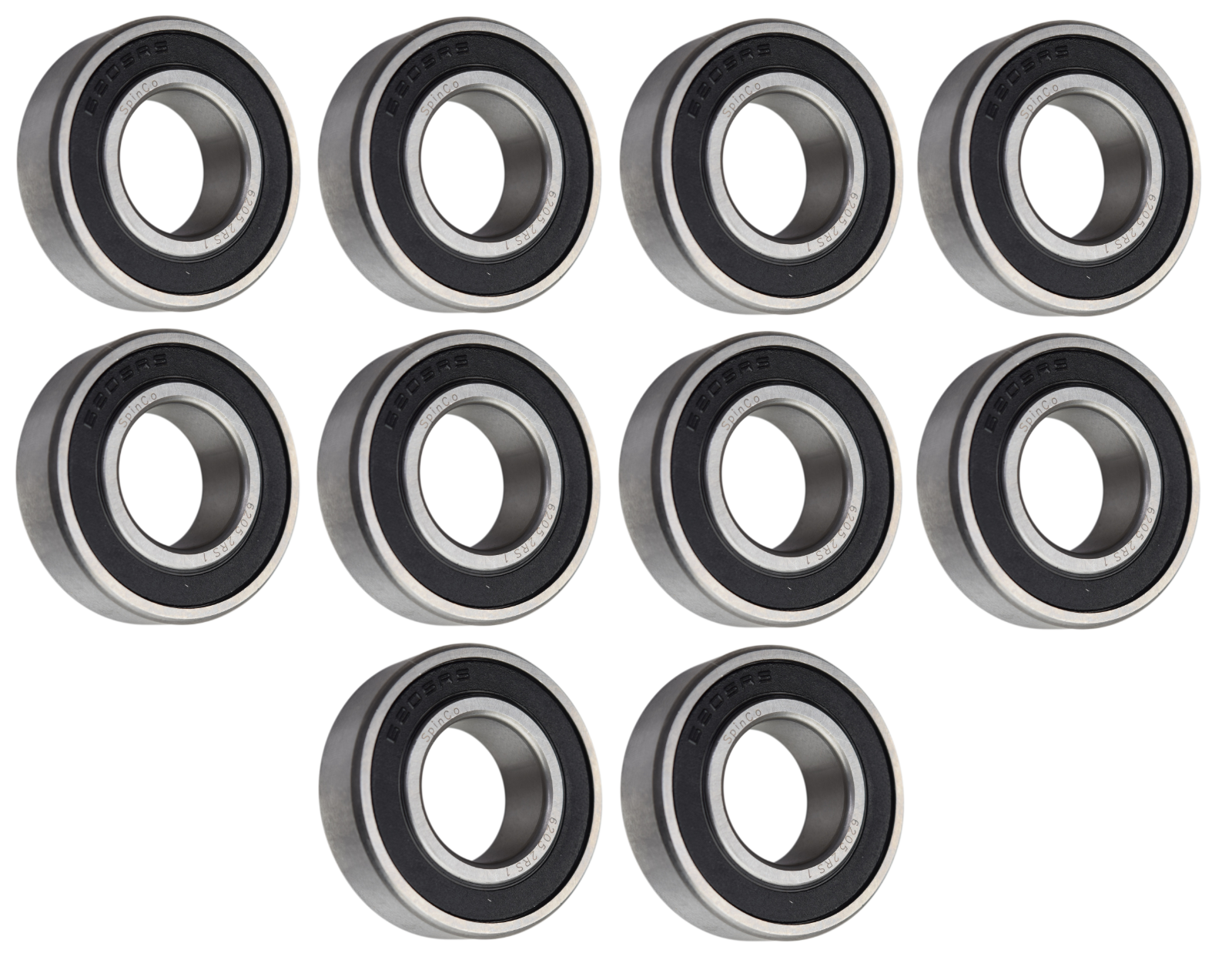 (10 Each) 6205-2RS-1, 6205LLU16, 205PP16 Sealed Radial Ball Bearing 1 ...