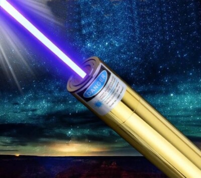 High Power Gold Laser Pointer Most Powerful Focus Lazer Burning Laser ...