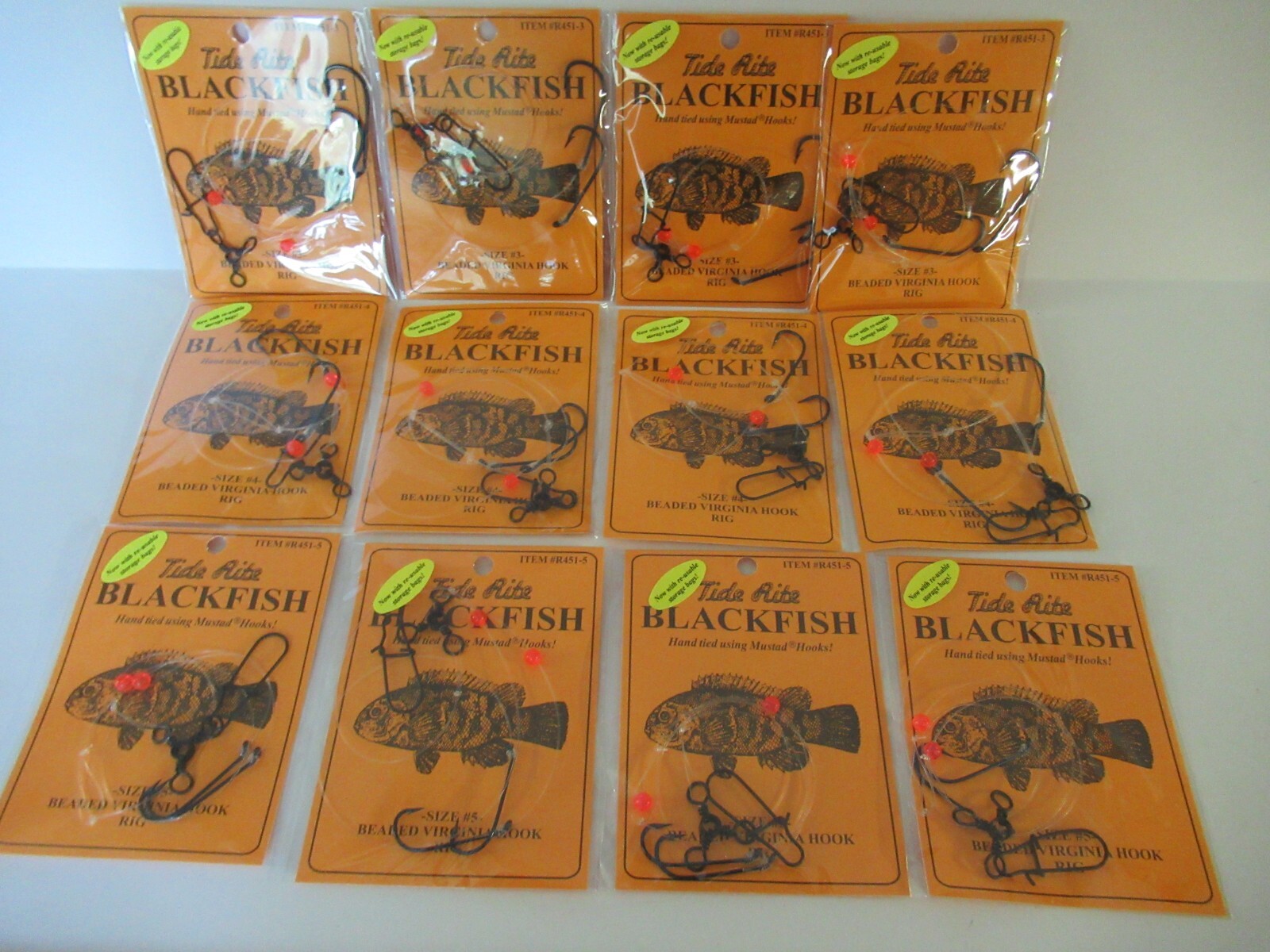 BLACKFISH TAUTOG RIGS BEADED VIRGINIA HOOK RIG TIDE RITE RIGS FISHING ...