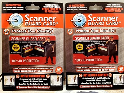 2 pack 4 total Scanner Guard Card Credit Card Scanner Protectors ...