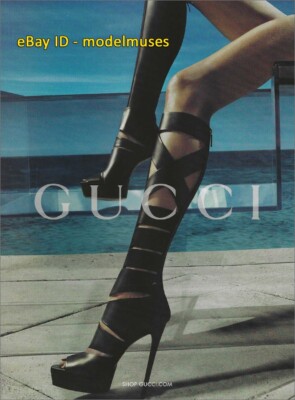 GUCCI Footwear 1-Pge PRINT AD Spring 2010 woman's thighs legs feet in ...