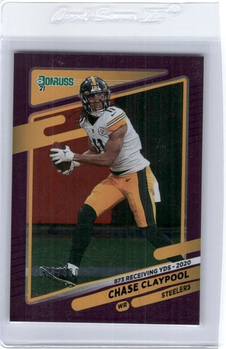 CHASE CLAYPOOL 2021 DONRUSS SEASON STAT LINE #66/500 STEELERS | eBay