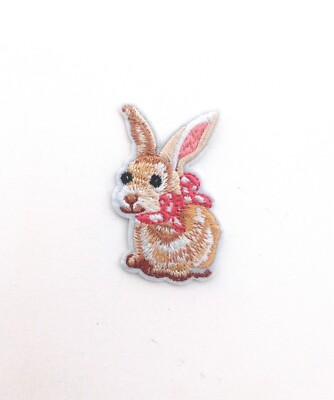 Rabbit Iron On Patches DIY W1.5" X H2.4" Handmade Sewing Clothing ...