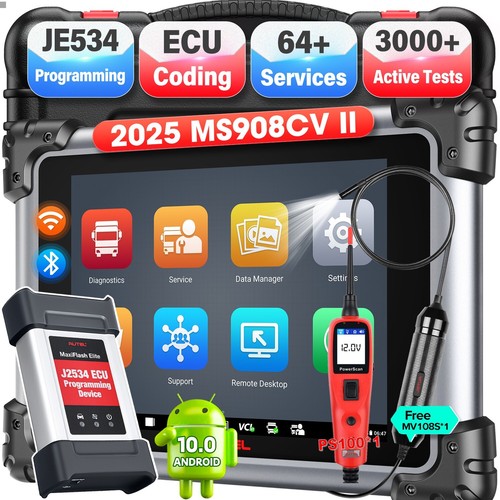 2025 Autel MaxiSYS CV MS908CV II Heavy Duty Truck Diagnostic Scanner As ...