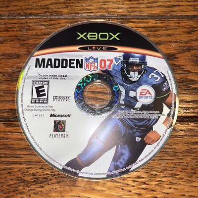 Madden NFL 07 (Microsoft Xbox, 2006) Disc Only - FREE SHIPPING ...