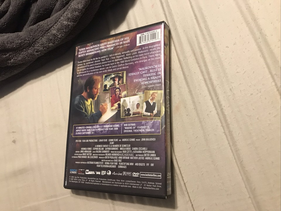Klimt 2005 DVD John Malkovich RARE OOP Koch Lorber Epo Film Line Lunar ...