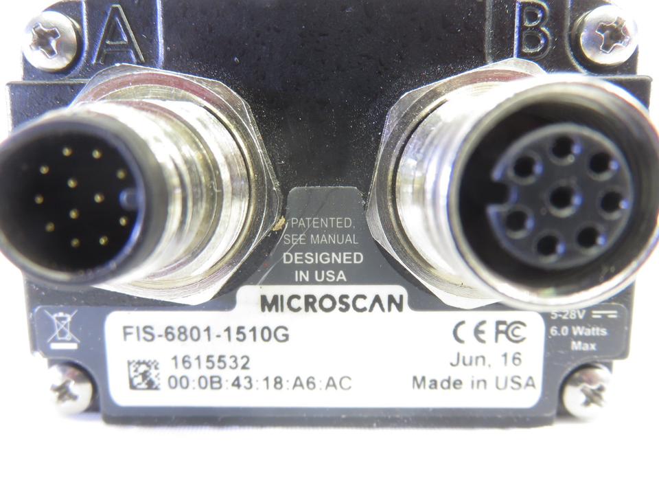 Microscan QX Hawk, FIS-6801-1510G, Fixed Barcode Scanner, For Parts ...