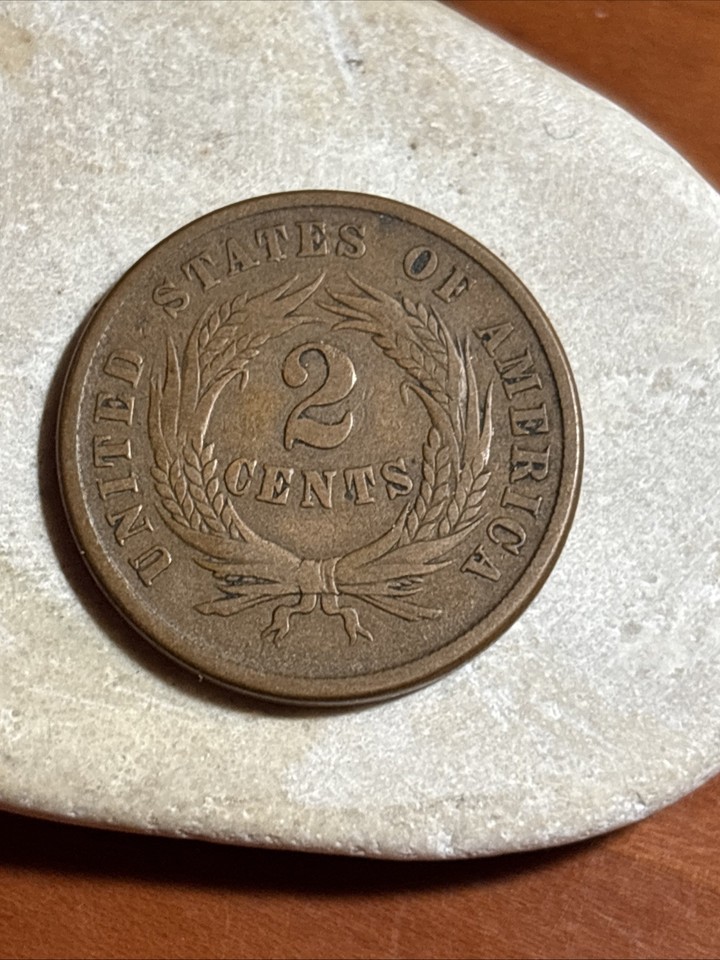 1865 Shield Two 2 Cents COPPER COIN | eBay