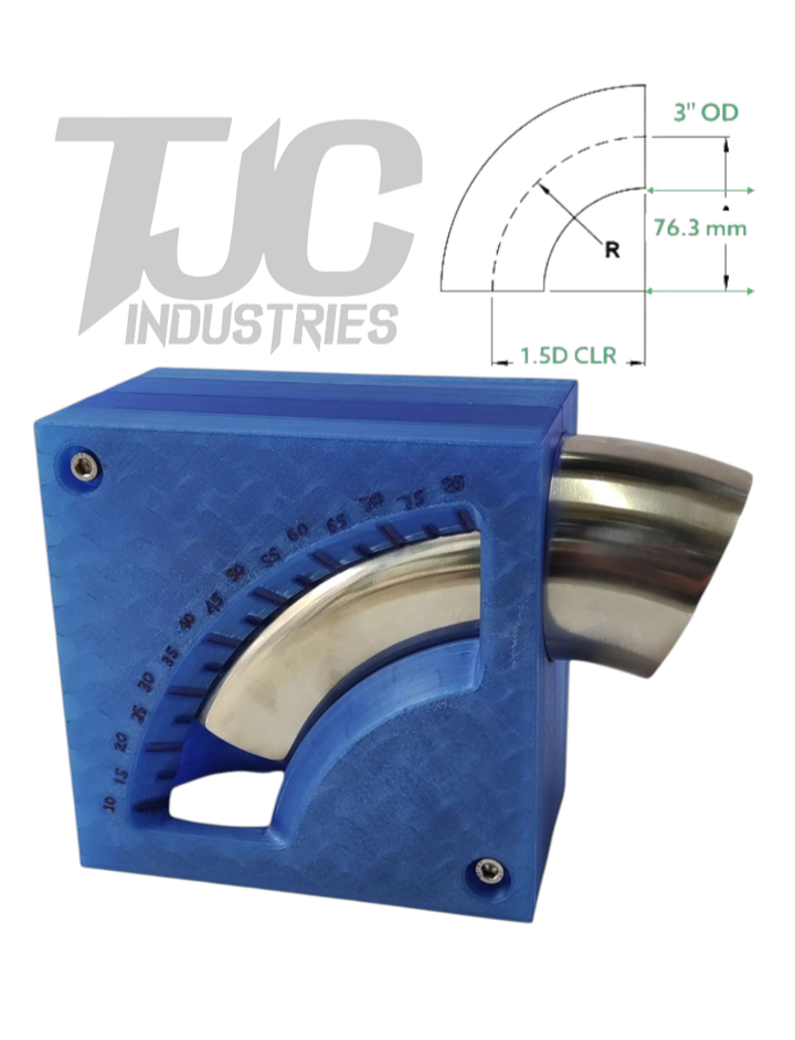 3" Elbow Jig (1.5D CLR) Mark & Holder to Band Saw Cut Exhaust ...