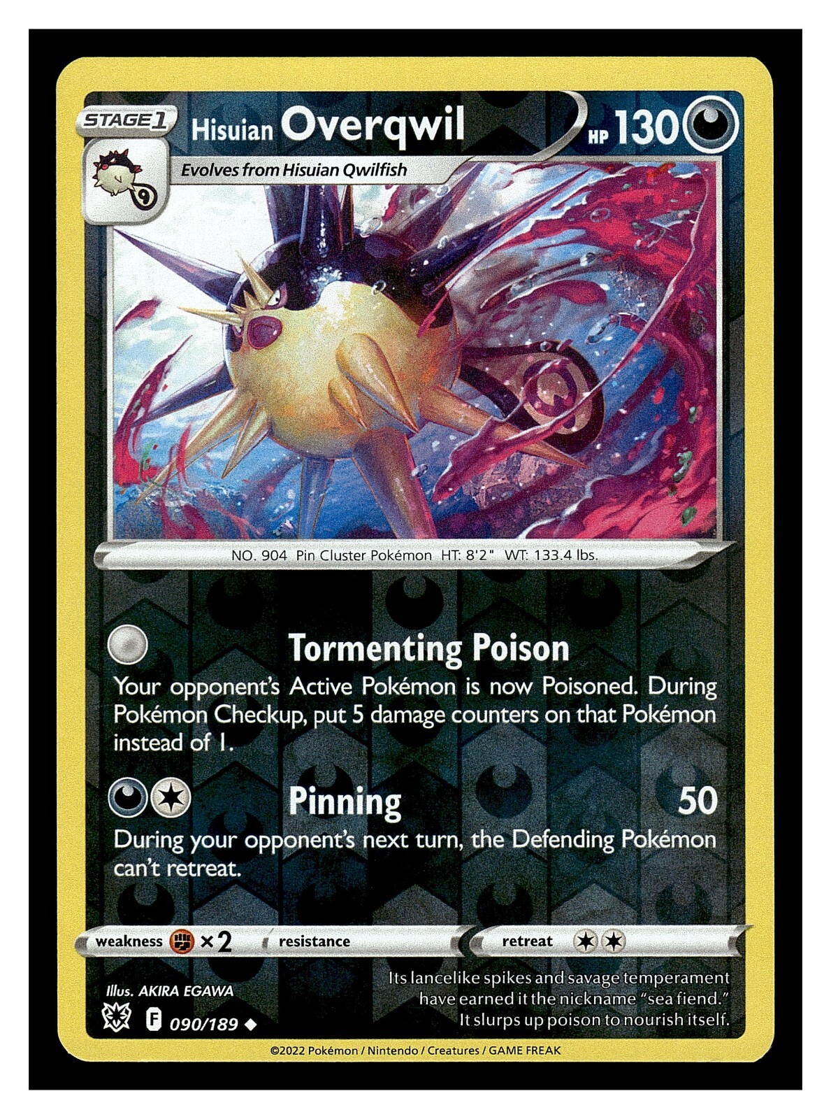 Pokemon Astral Radiance HISUIAN OVERQWIL 090/189 Reverse Holo | eBay