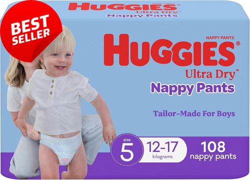 Ultra Dry Nappy Pants Boys Size 5 12-17Kg 108 Pack Absorbent | eBay