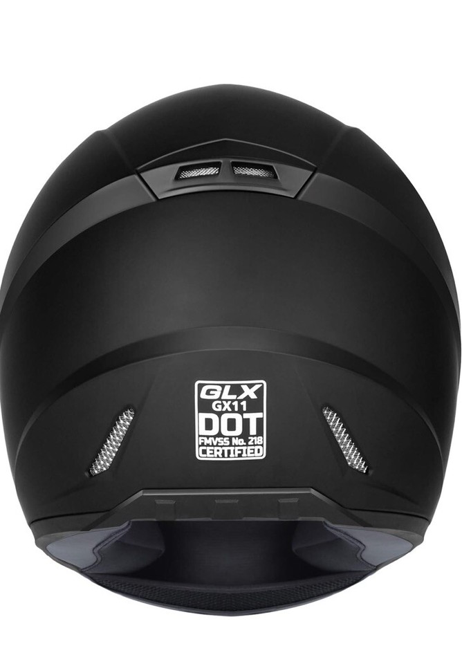 GLX GX11 Lightweight Full Face Motorcycle Tinted Visor Helmet ...