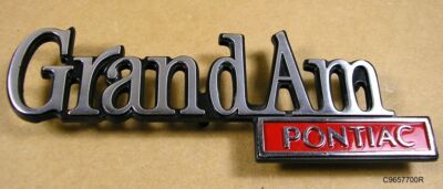 1973 1975 Pontiac Grand AM Trunk Emblem With Black Satin Finish ...