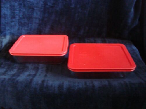 Pyrex 6-cup 7211 Rectangle Glass Food Storage Containers with Red ...