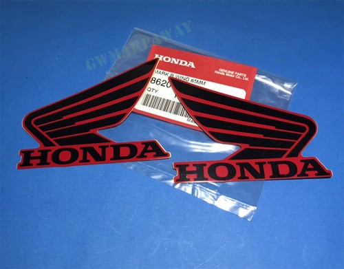Honda Wings Fuel Tank Gas Tank Stickers Decals 2 X 85MM Black / Red ...