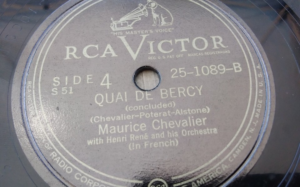 Maurice Chavalier 78rpm Single 10-inch RCA Victor Records #25-1089 Quai ...