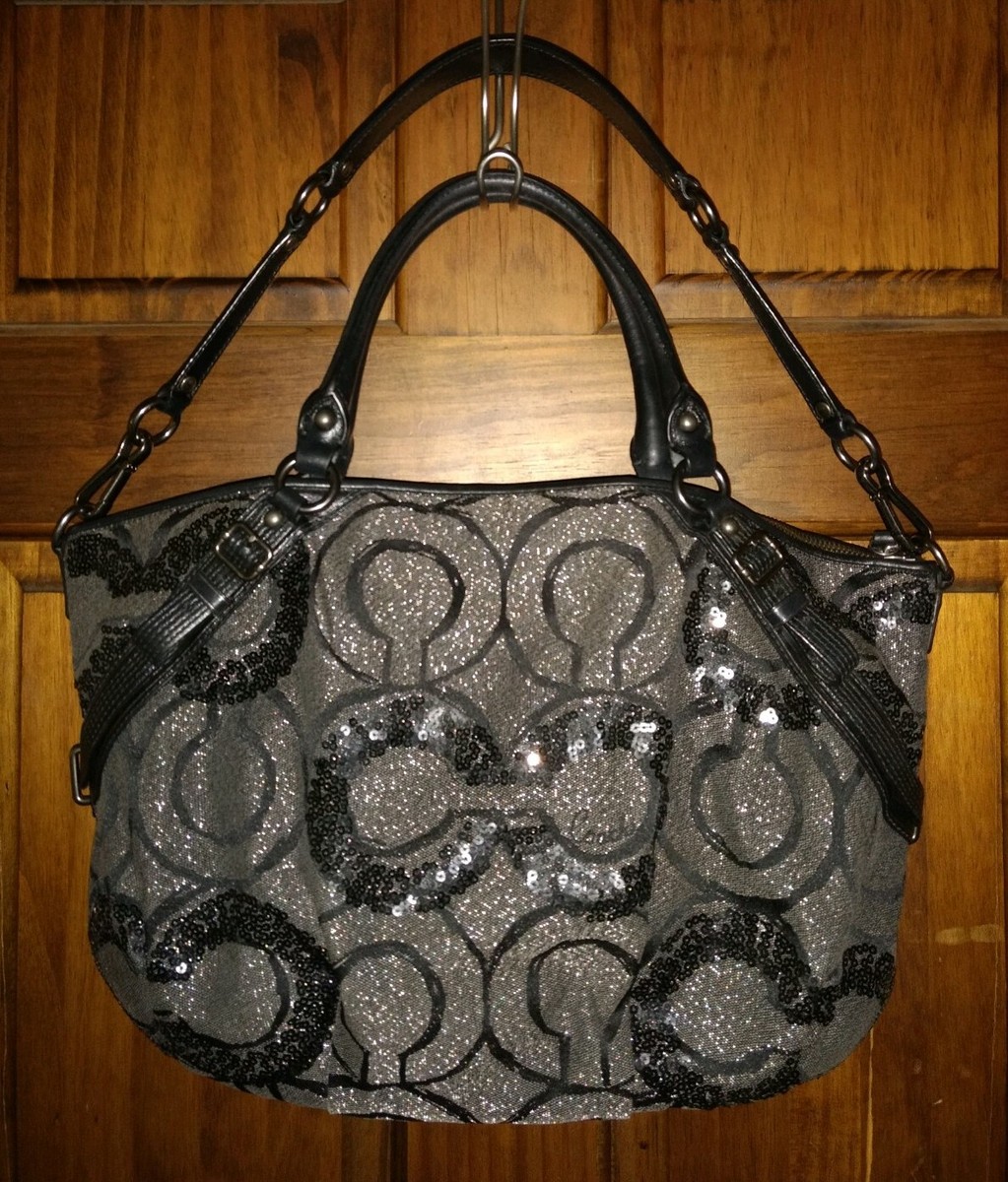 Black Sequin Coach Bags