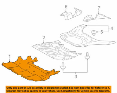 51440-50040 Toyota Cover, engine under, no.1 5144050040, New Genuine ...