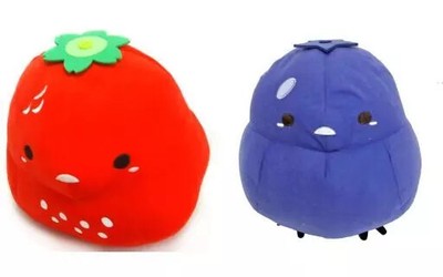 Stuffed Toy Set 2 Types, Huge Toy, Strawberry And Blueberry, Sweetie | eBay