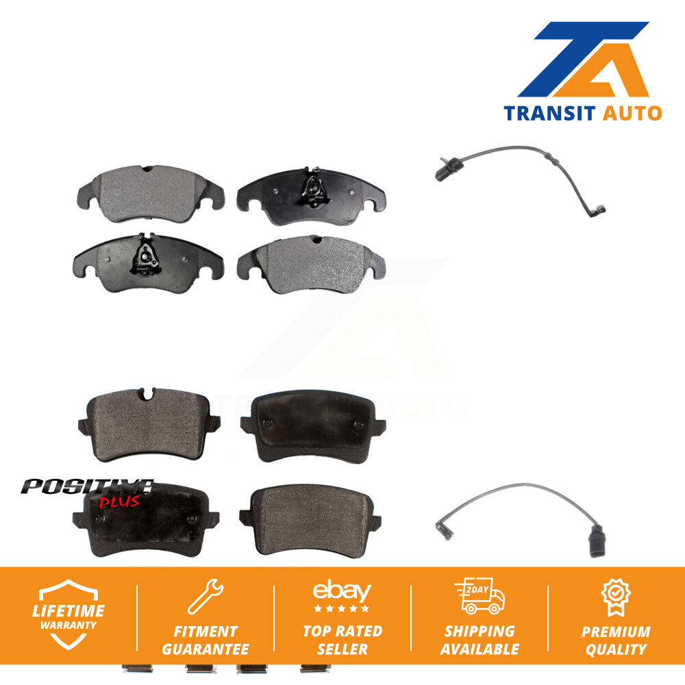 Front Rear Semi-Metallic Brake Pad Wear Sensor Kit For 2012 Audi A7 ...