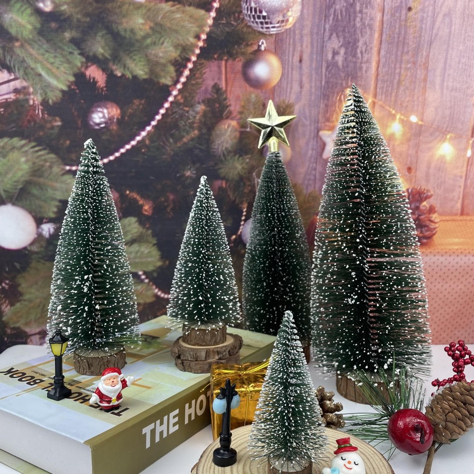 5pcs Small Christmas Tree Tabletop Decor mini Christmas Trees for ...