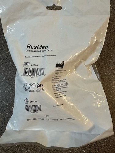 New Sealed ResMed 62738 QuattroAir AirFit F10 Cushion Medium | eBay