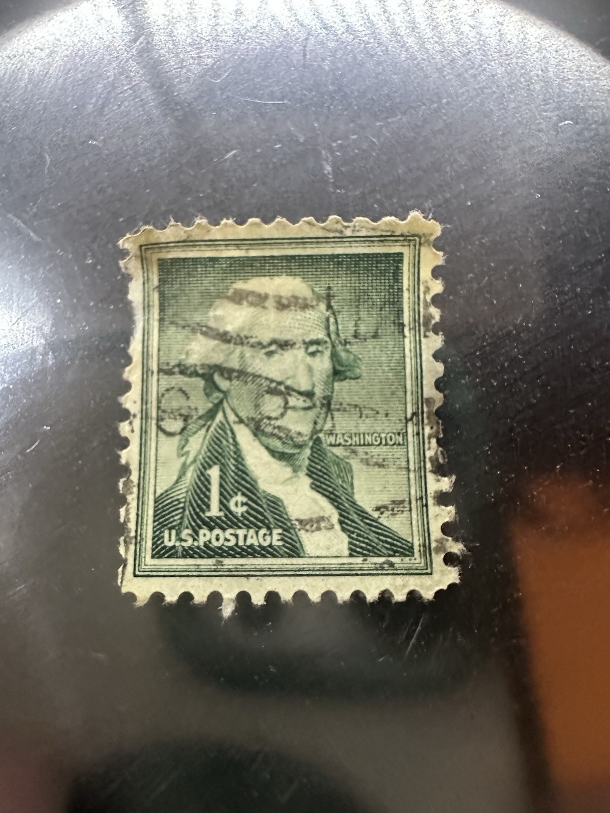 🔥Extremely Rare 🔥 Green George Washington 1 Cent Stamp with Angry Face ...