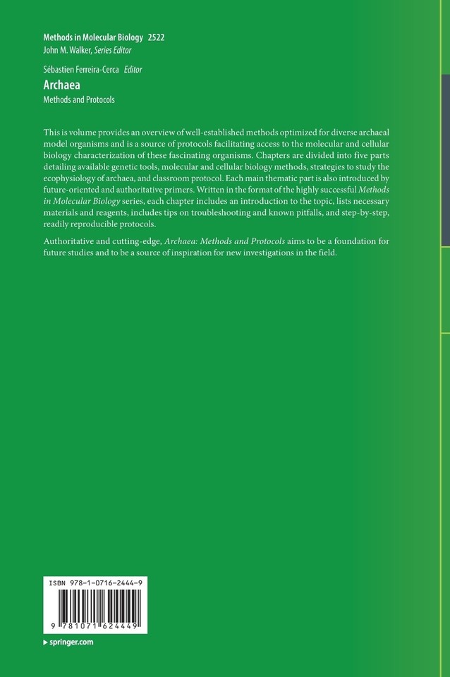 Archaea, Methods and Protocols 9781071624449 9781071624449 | eBay Australia