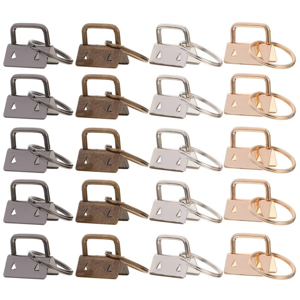 20 Pcs Metal Key Clip Lanyard Clamp Fob Wristlet Webbing | eBay UK