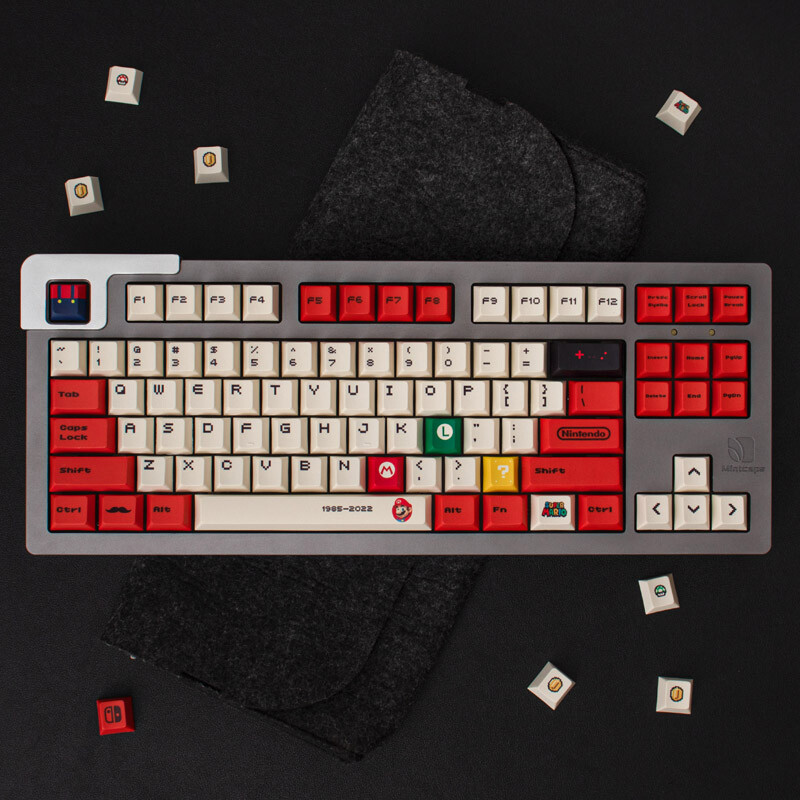 Game Mario Theme Keycap 131 Pcs PBT MX Cherry Height for Mechanical ...