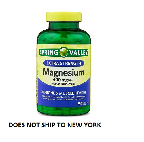 Spring Valley Extra Strength Magnesium Dietary Supplement 400 Mg 250 ...
