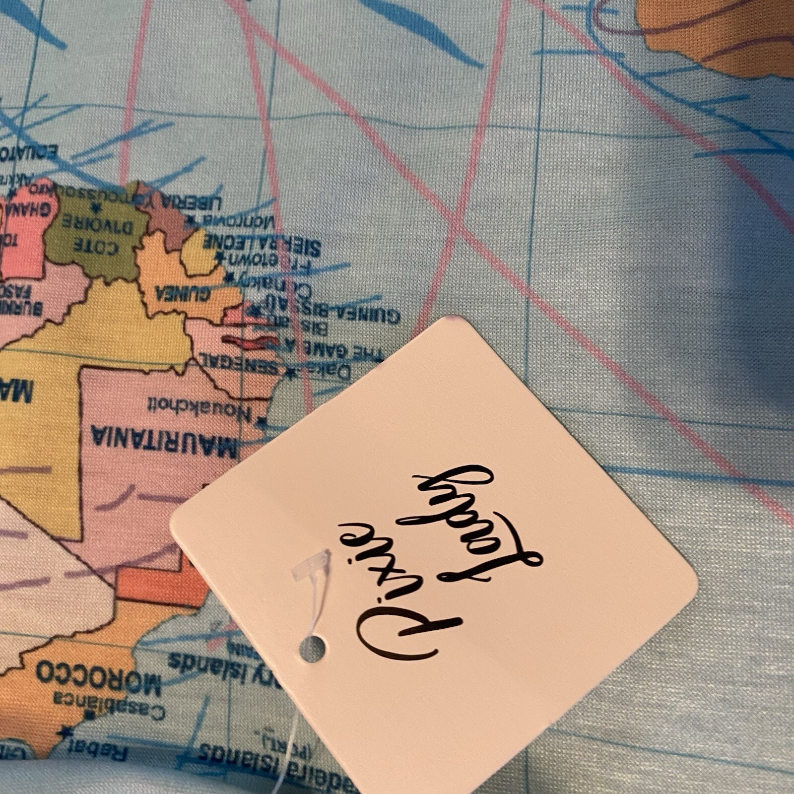 Pixie Lady Sleeveless Tank Top Shirt Size 1X Map of the World Bin 11 | eBay